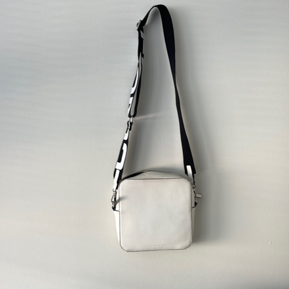 French Connection | Bags | White Crossbody Leather Bag With Black And ...
